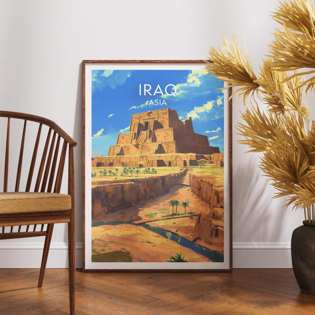 Iraq Travel Print, Iraq Poster, Travel Wall Art, Iraq Print, Travel ...