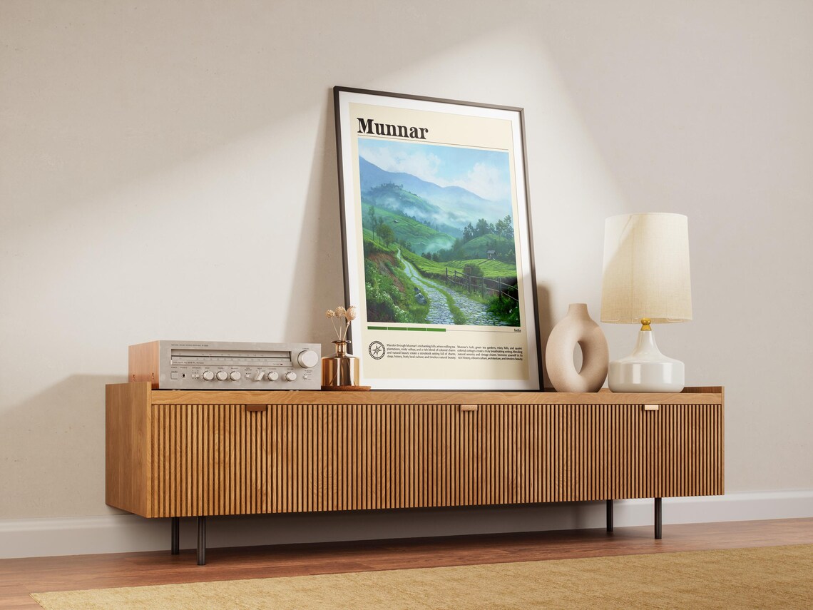 Munnar Travel Print - India, Munnar Poster, India Poster, Travel Wall ...