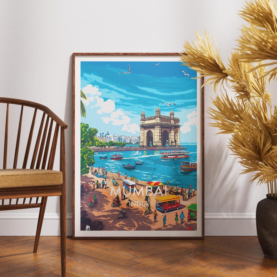 Mumbai Travel Print - India, Mumbai Poster, India Poster, Travel Wall ...