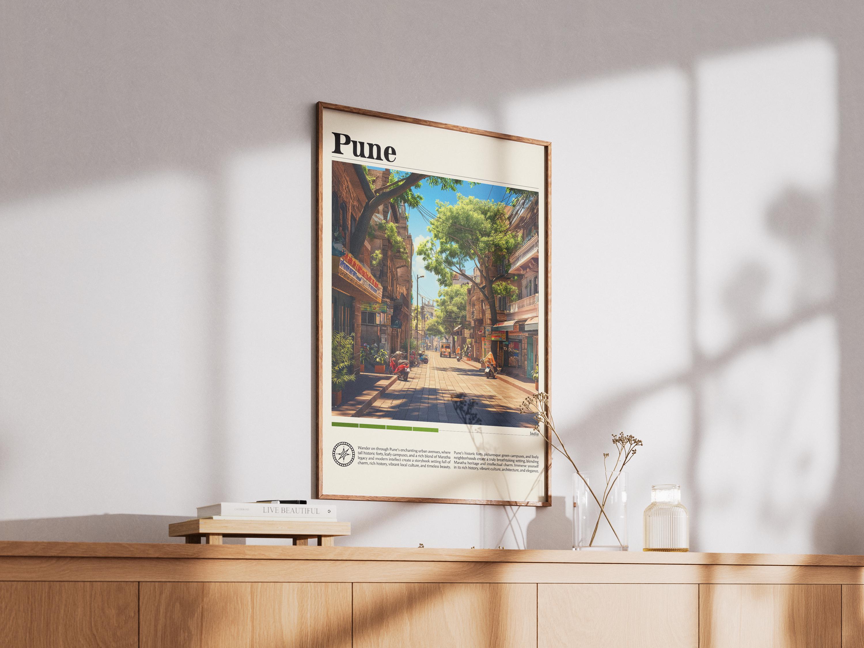 Pune Travel Print - India, Pune Poster, India Poster, Travel Wall Art ...