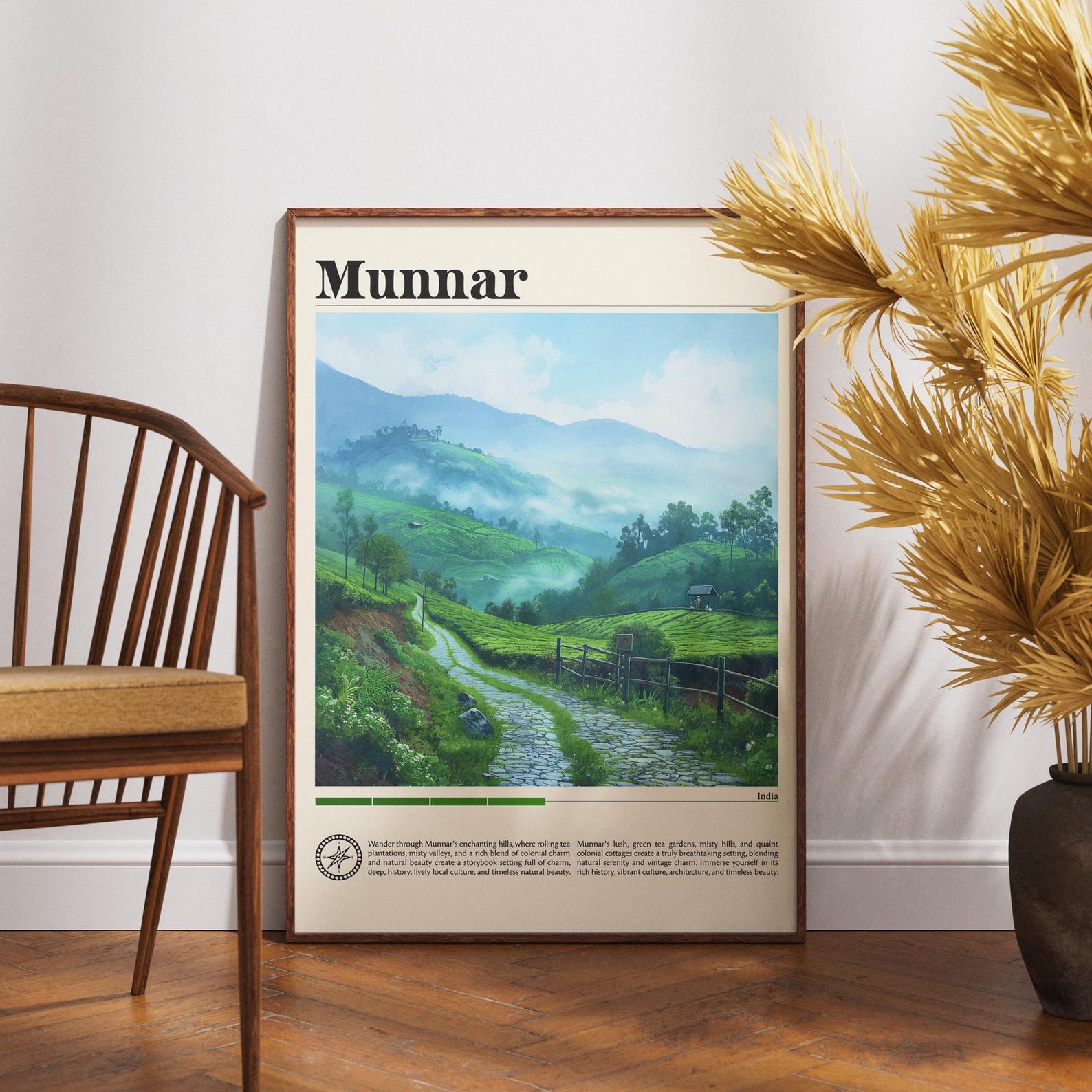 Munnar Travel Print - India, Munnar Poster, India Poster, Travel Wall ...