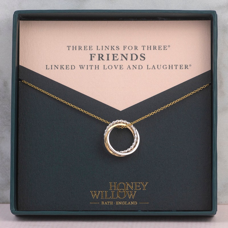 Friendship Necklace 3 People - Etsy