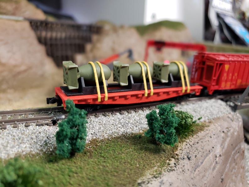 N-scale 1:160, Nuclear Transport Model Train Car Kit With Micro-trains ...