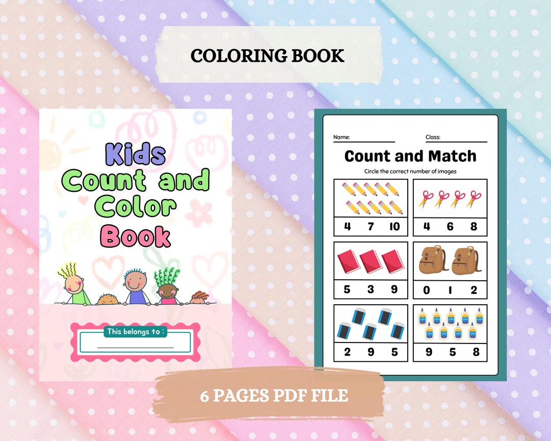 Printable Count & Color Book | Fun Educational Coloring Pages for Kids ...