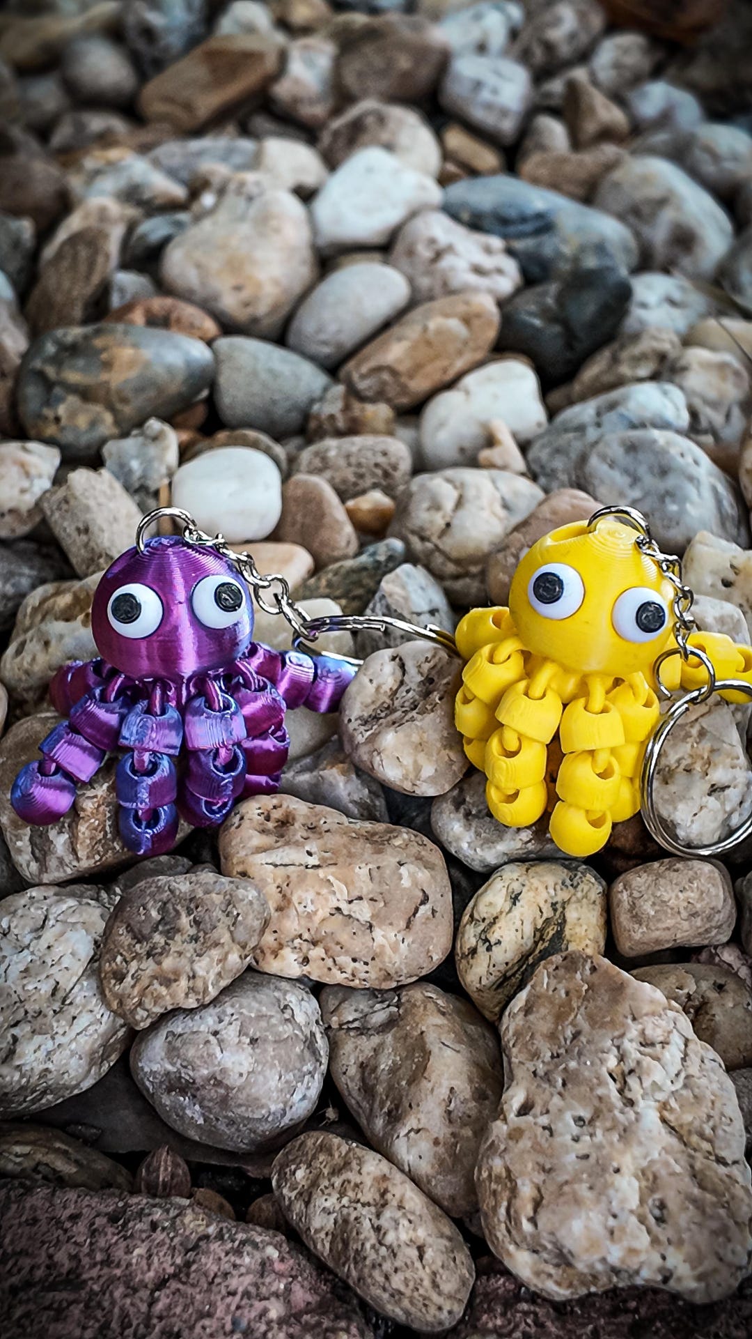 Flexible Octopus Keychain – 3D Printed Articulated Tentacles, Ocean ...