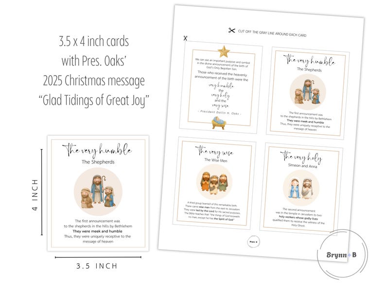 President Oaks Christmas Message LDS Quote Cards | Printable Lesson or ...