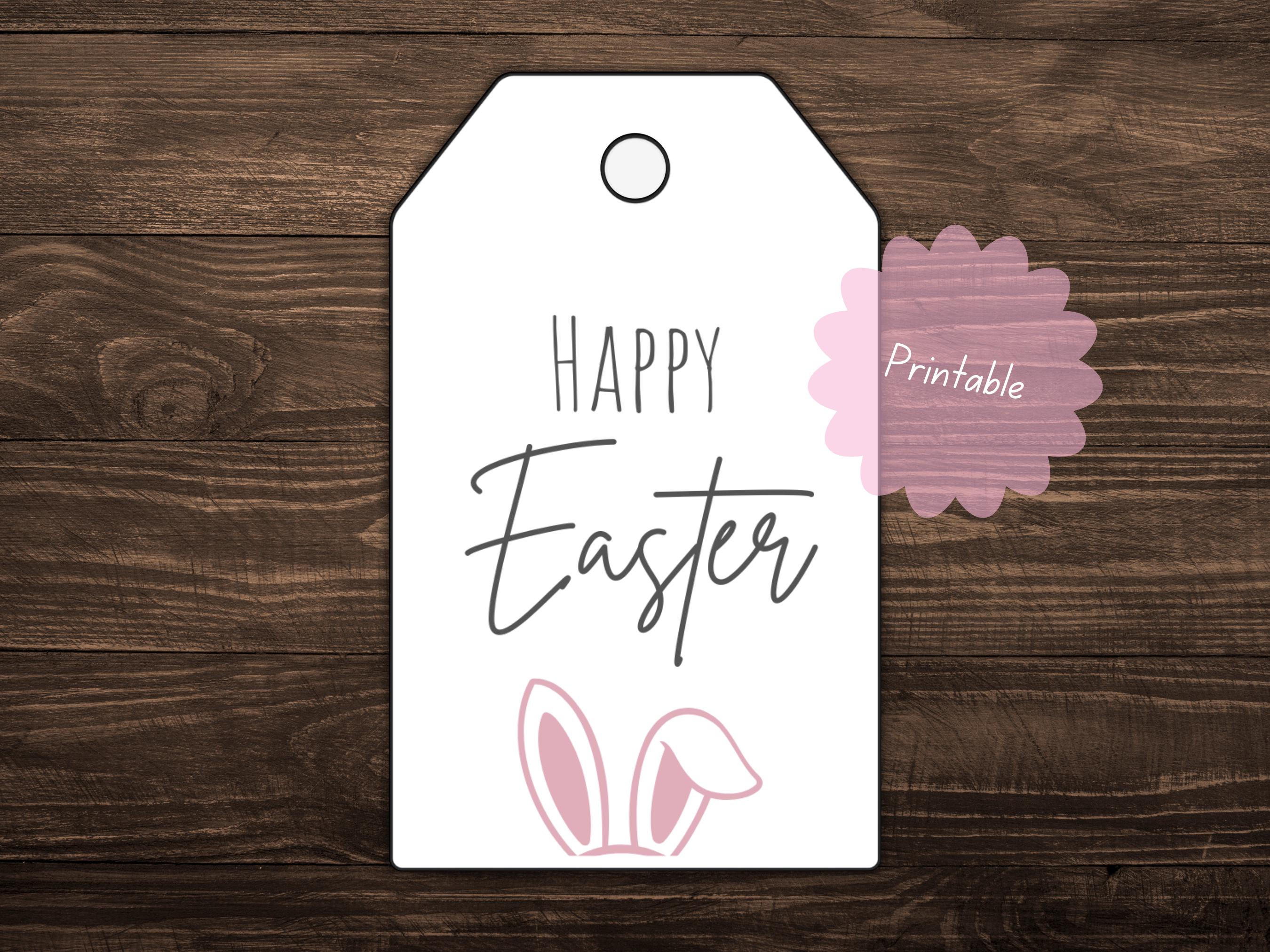 Printable Easter Tags/simple and Cute Easter Gift Tags - Etsy