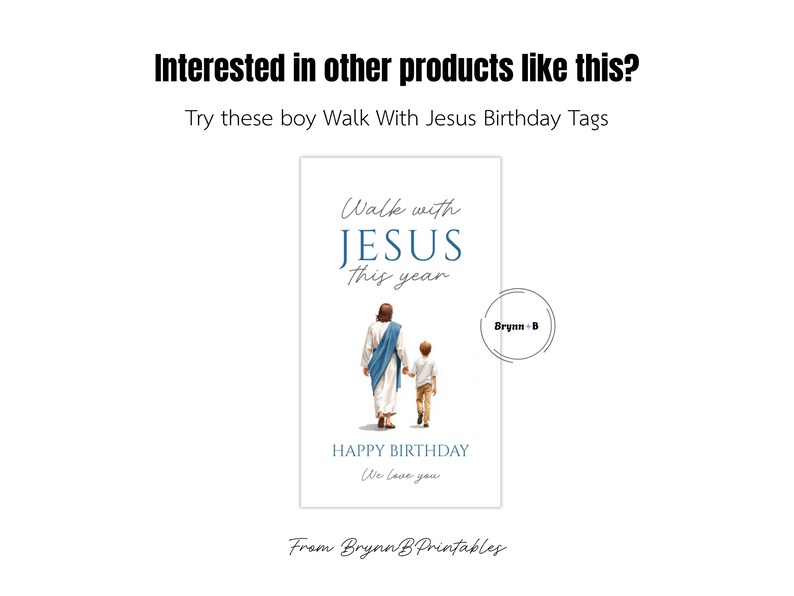 Printable Walk With Jesus Birthday Tags | Walk With Me Youth Theme 2026 ...