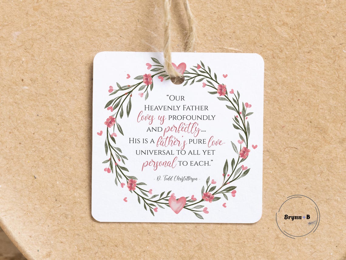 LDS Quote Cards: Elder Christofferson on God’s Love / Floral Heart ...