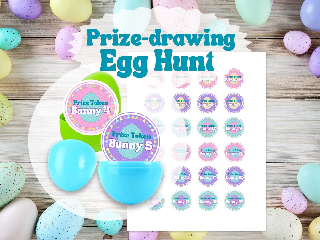 Easter Egg Hunt Prize Drawing Activity/printable Easter Egg Tokens - Etsy