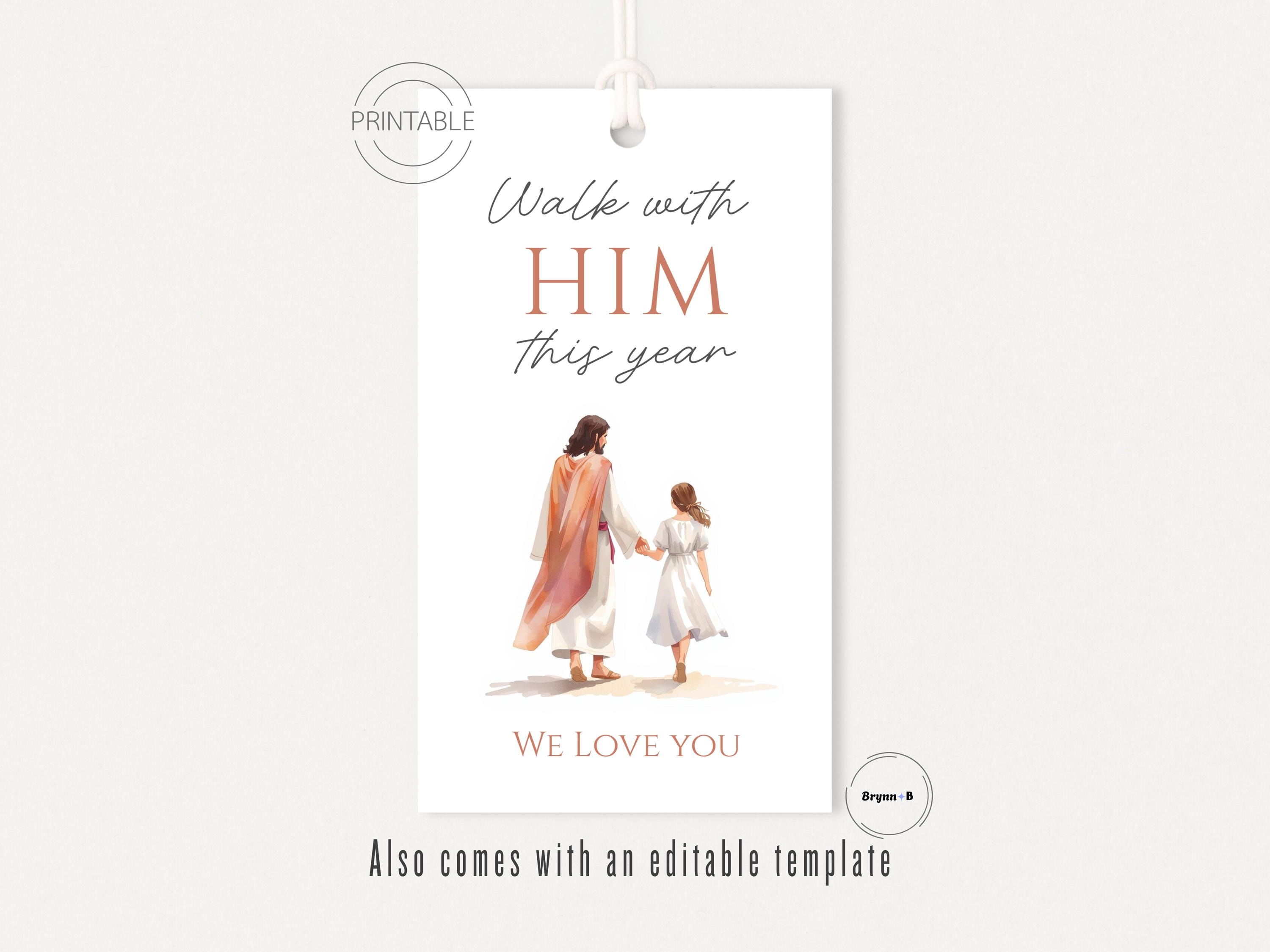 Printable Walk With Him Tags | Walk With Me Youth Theme 2026 - Etsy