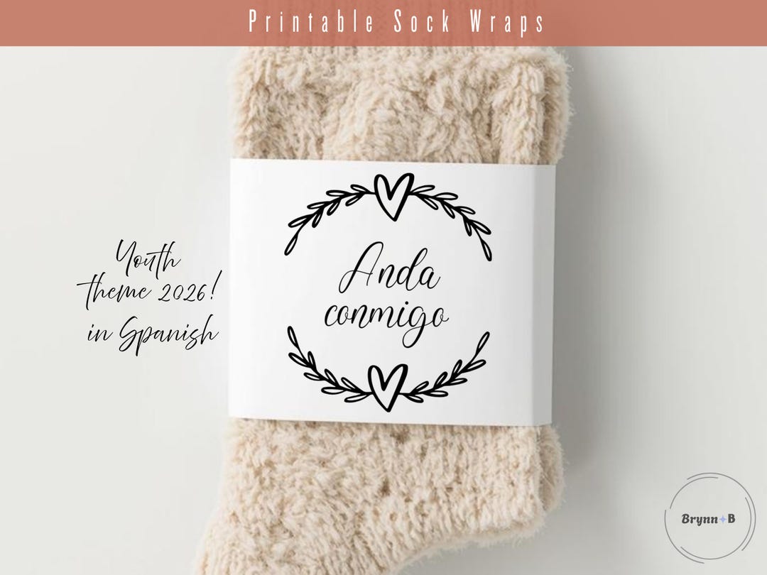 Spanish Walk With Me Printable Sock Wraps | Anda Conmigo Faja Para ...