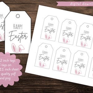 Printable Easter Tags/simple and Cute Easter Gift Tags - Etsy