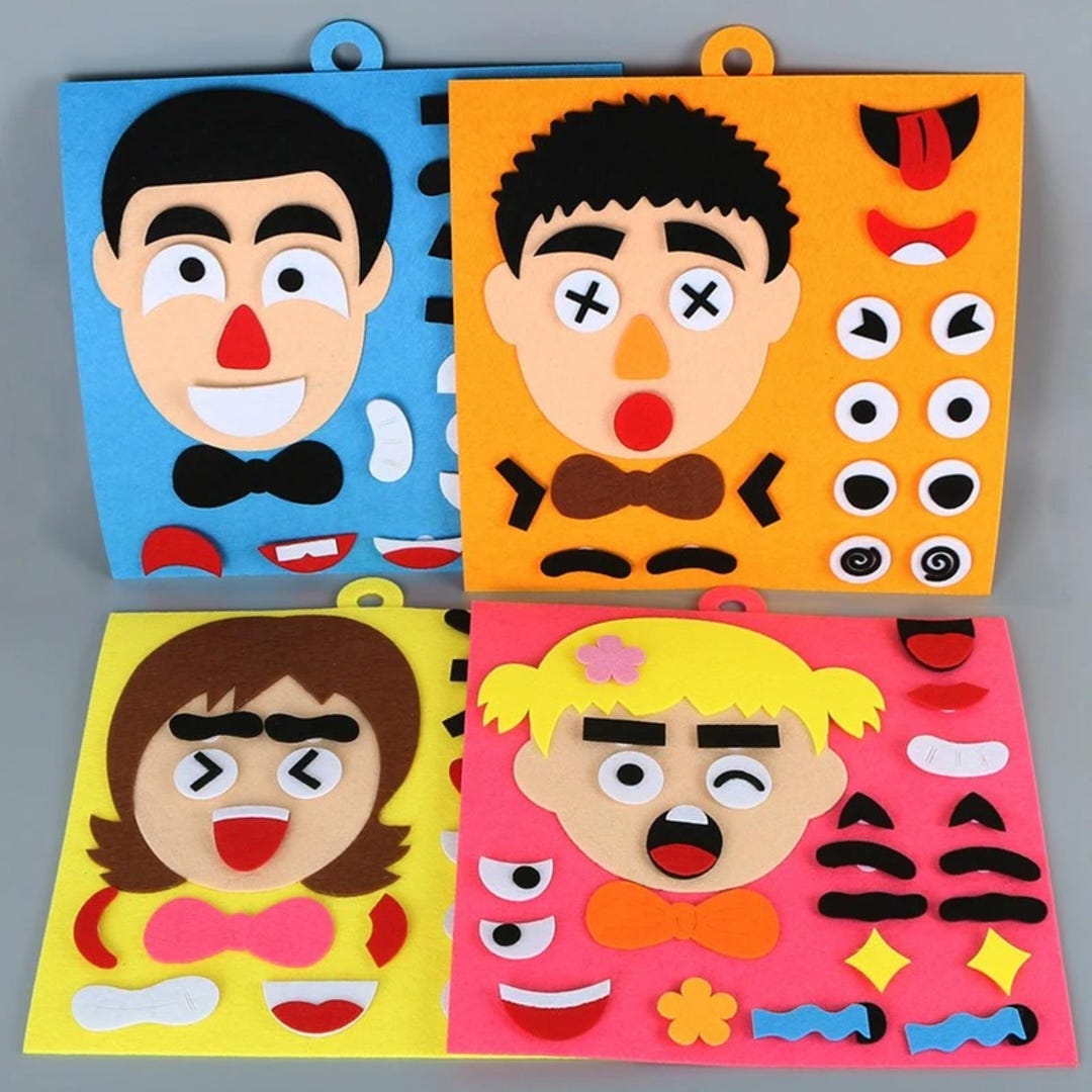 DIY Felt Emotion Faces | Family Expressions Learning Toy | Montessori ...