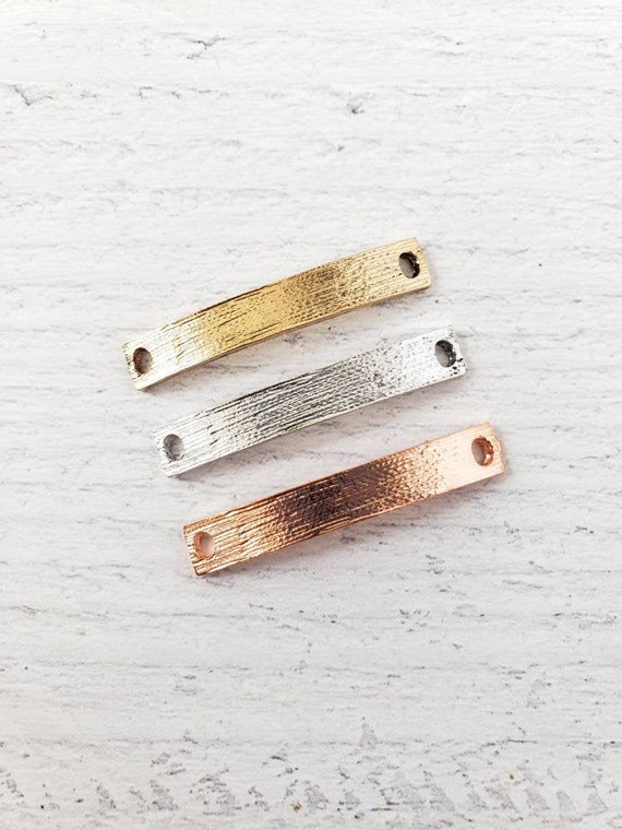 Bracelet Bar Connector in 3 Finishes Blank Plated Base Metal | Etsy