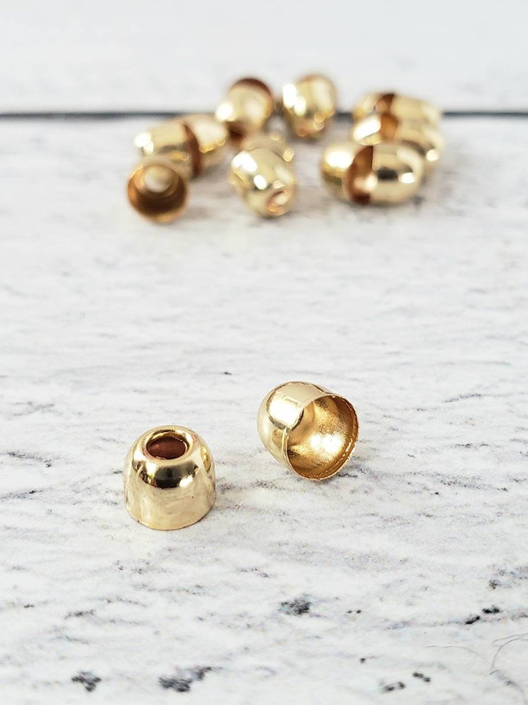 10 Sets End Caps, 5mm Metal End Cap Findings for Cord or Chain, Tassel ...