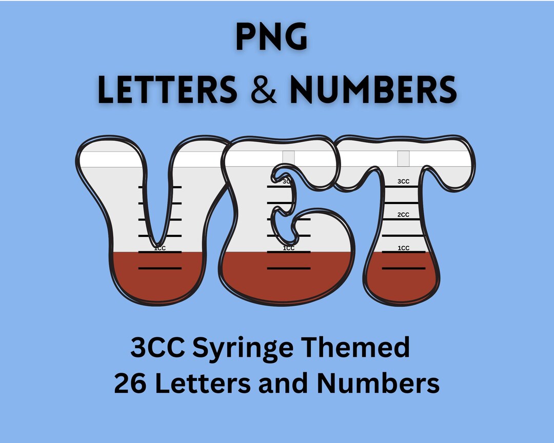 Syringe Puffy Font | Doddle Letters | PNG Alphabet | PNG Font | Letter ...