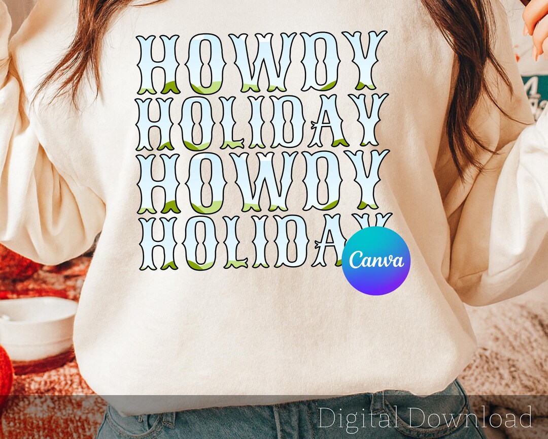 Howdy Holiday Frame Template | Canva Frame | Christmas | Xmas ...