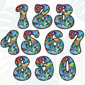 Jungle Alphabet & Numbers 8 | Doddle Letters | PNG Alphabet | PNG Font ...