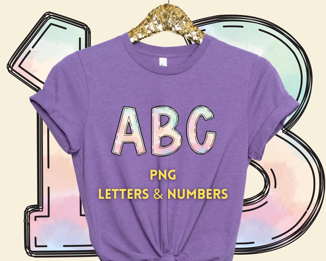 Spring Pastel Font | Doddle Letters | PNG Alphabet | PNG Font | Letter ...