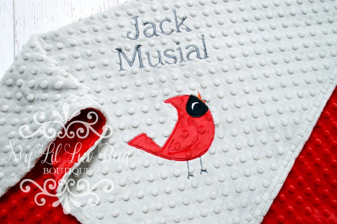 Personalized Baby Blanket Red Cardinal Bird - Chick Baby Blanket With ...