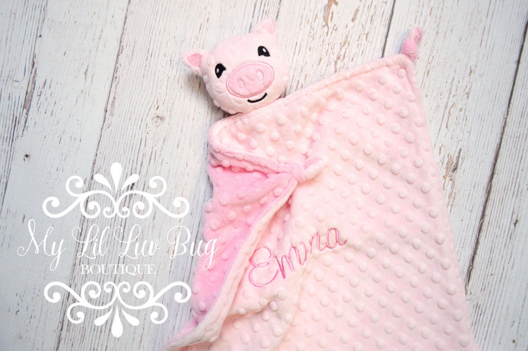 Pig Newborn Baby Gift- Piglet Piggy Lovey Blanket Personalized ...
