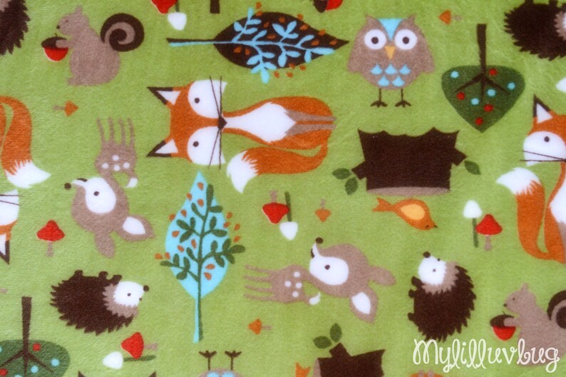 Personalized Woodland Fox Burp Cloth Set Prefold Diaper - Etsy