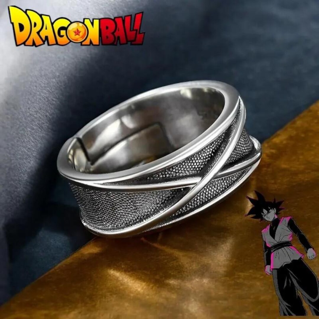 Vintage Goku Black Ring | Punk Gothic Open Design | Handmade Unisex ...