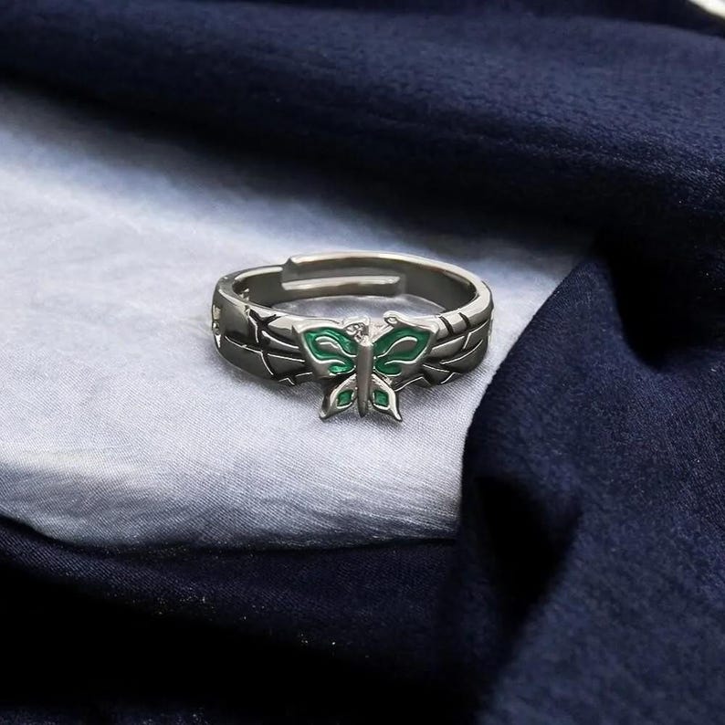 Jojo's Bizarre Adventure Adjustable Rings Jolyne Cujoh Butterfly ...