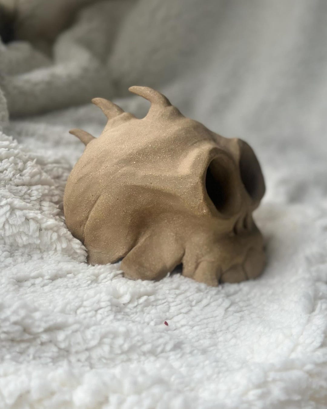 Hand Sculpted Skull, Alien, Ceramic Sculpure - Etsy