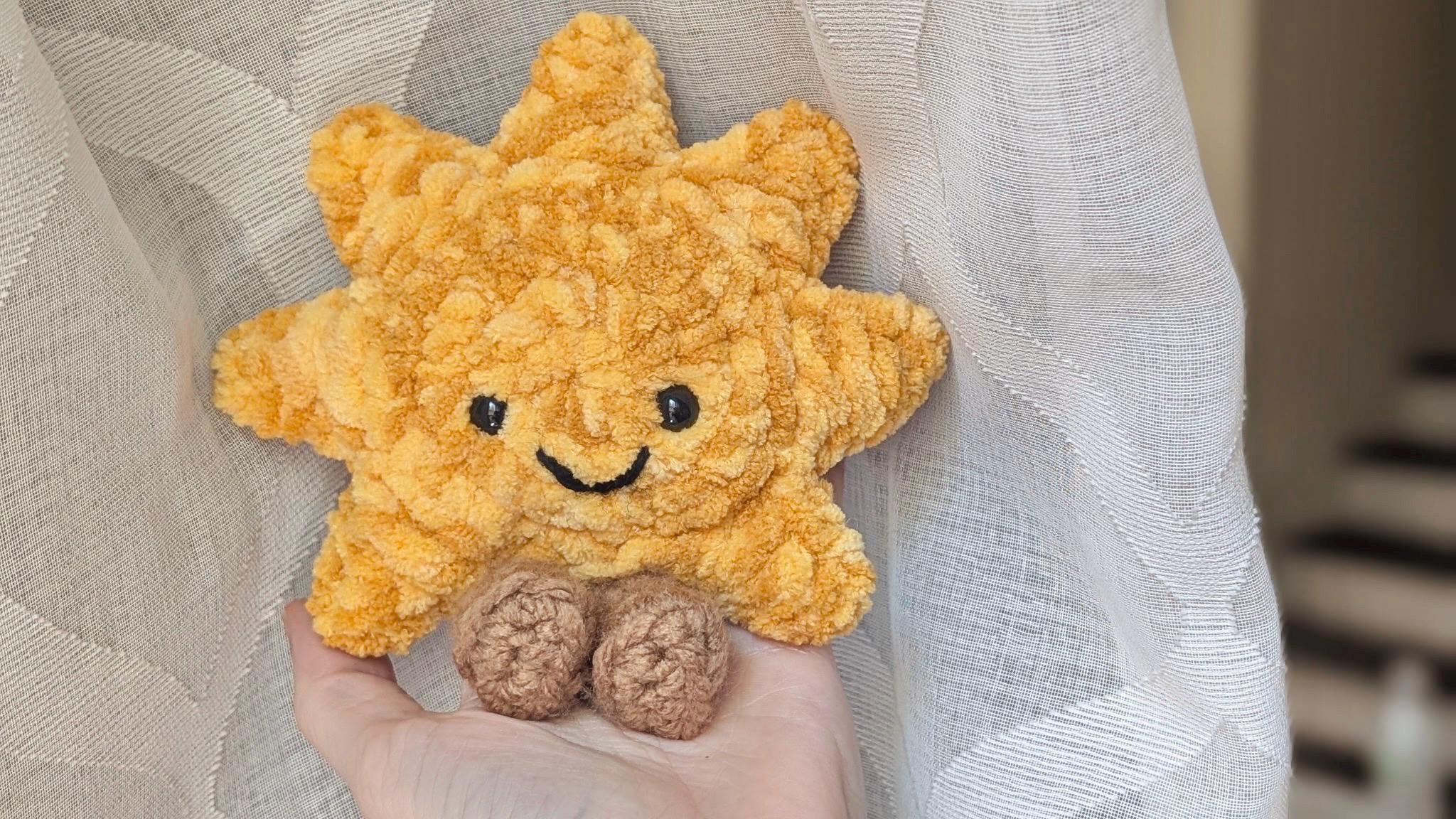 Cute Crochet Stuffed Sun Plushie | Handmade | Sun | Baby Shower - Etsy
