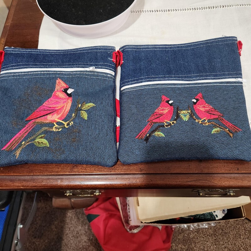 Embroidered Cardinal - Etsy