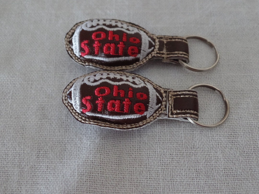 2 Embroidered Stuffed Ohio State Football Key Chains - Etsy