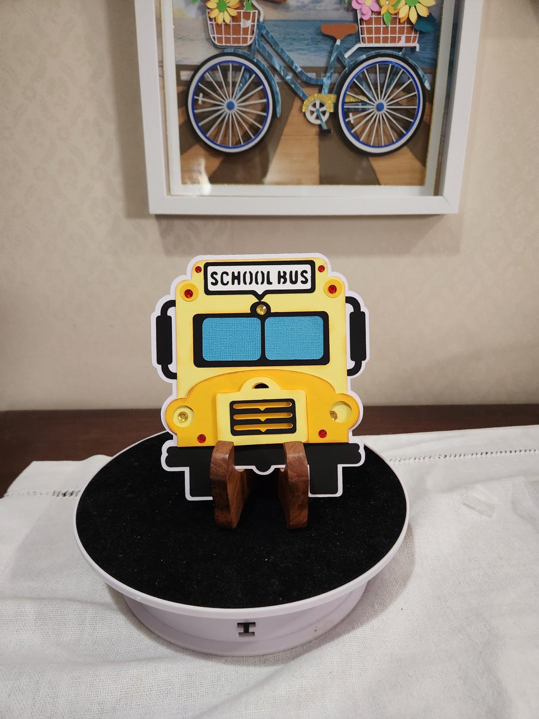 Three-dimensional School Bus Note Card - Etsy