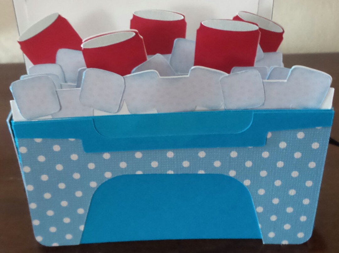 Delightful Ice Chest Box Card Filled With Pop Cans - Etsy