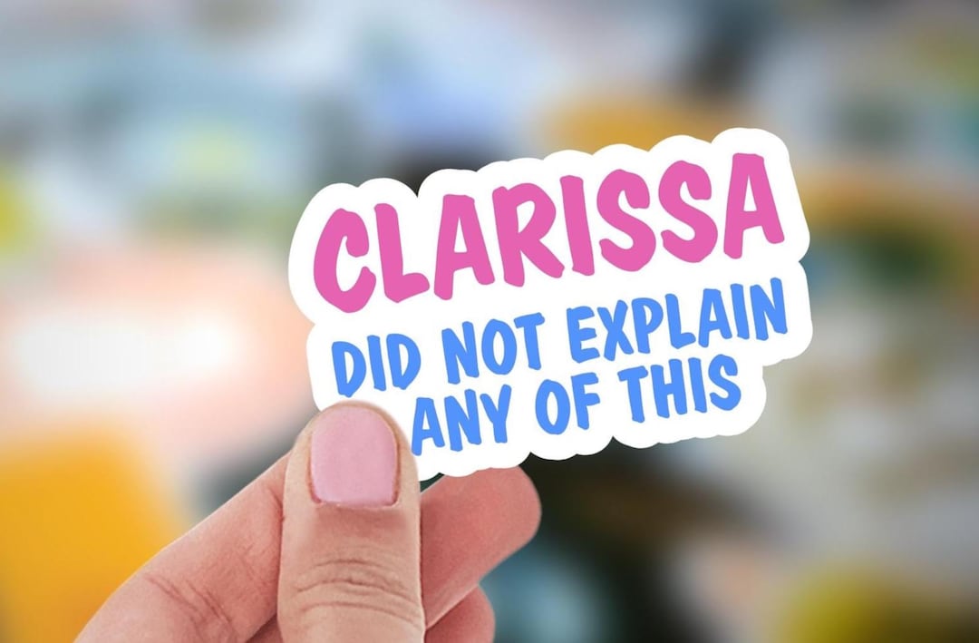 Clarissa Explains It All, Die Cut Sticker, Nickelodeon - Etsy