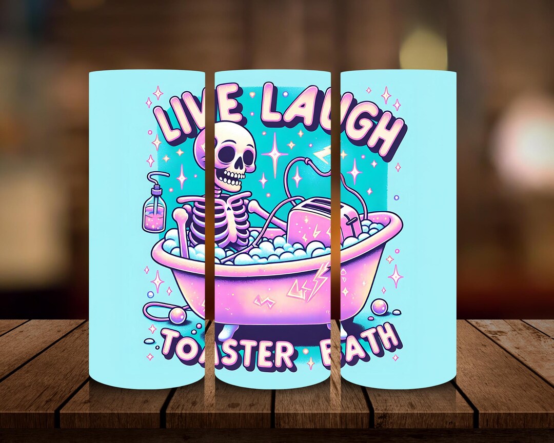 Funny Skeleton Toaster Bath 20oz Tumbler - Etsy