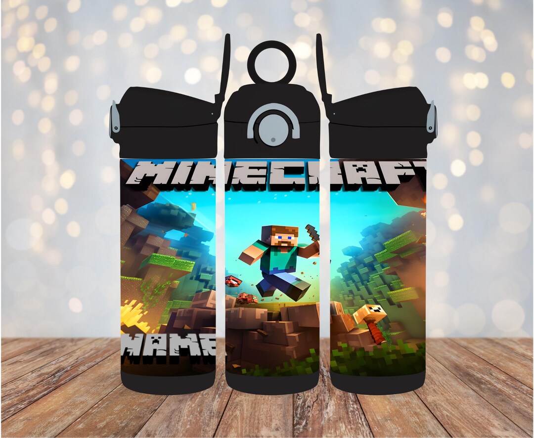 12 Oz Personalized Minecraft Tumbler 10 Versions Flip Top - Etsy