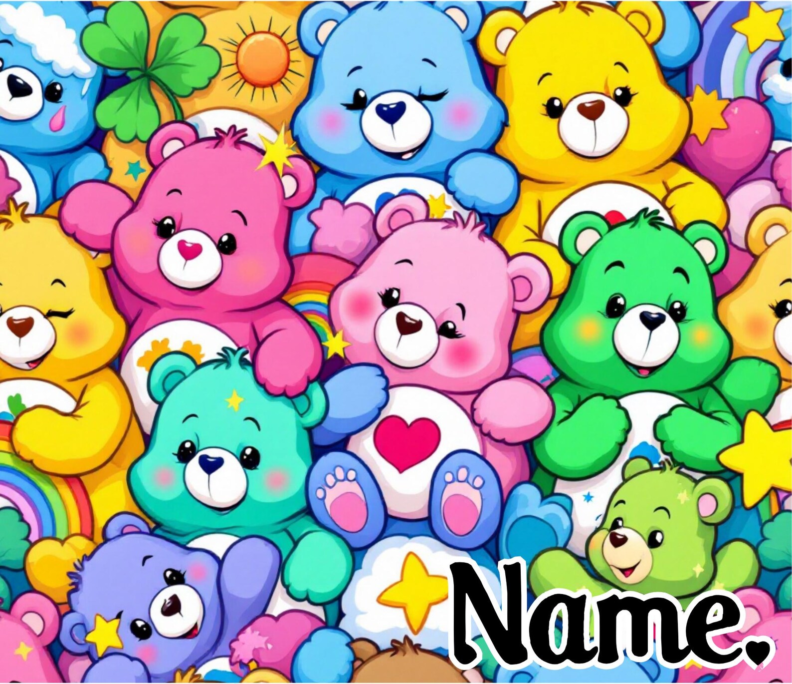 12 Oz Care Bear Kids Tumbler Personalized Flip Top - Etsy
