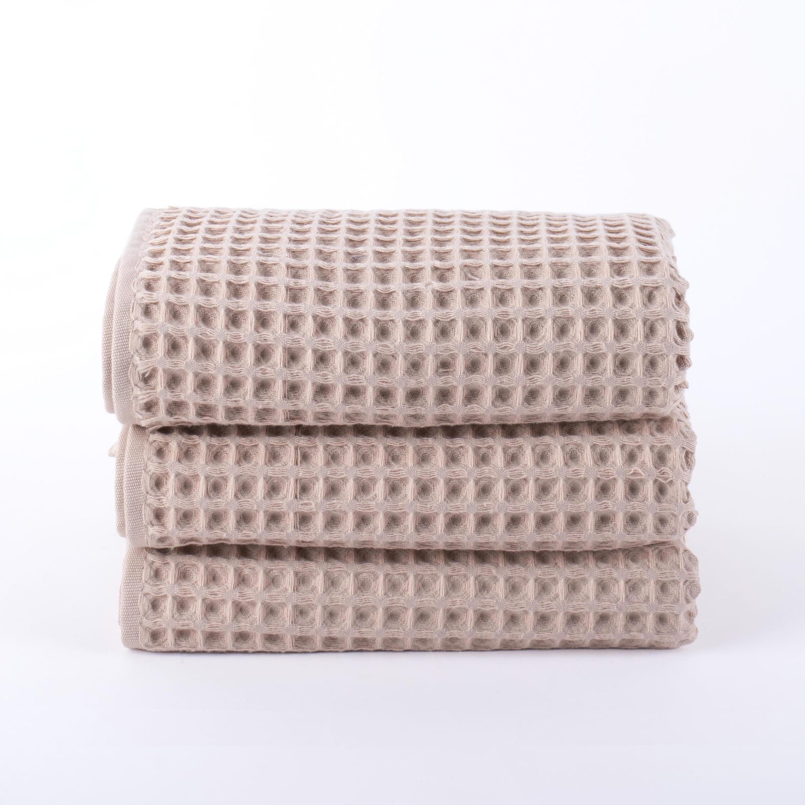 Beige Hand Towel, Turkish Waffle Towel, Spa Bath Towel, Absorbent Hand ...