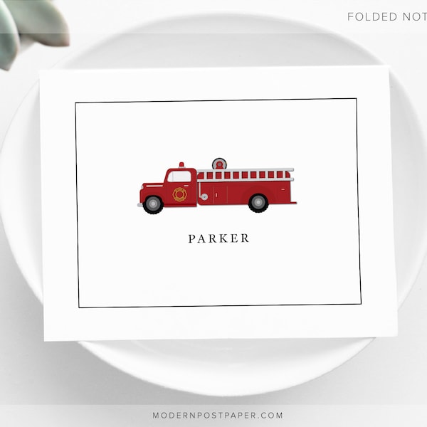 Fire Truck Thank You - Etsy