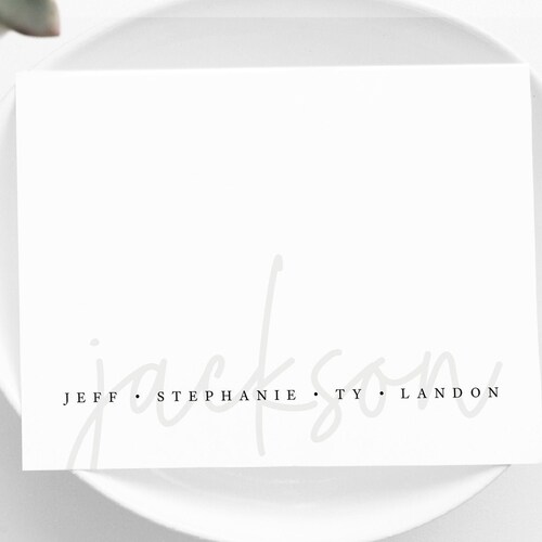 Personalized Thank You Notecards Whimsy Script Folded Note - Etsy