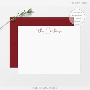 Personalized Stationery Signature Script Flat Note Cards - Etsy