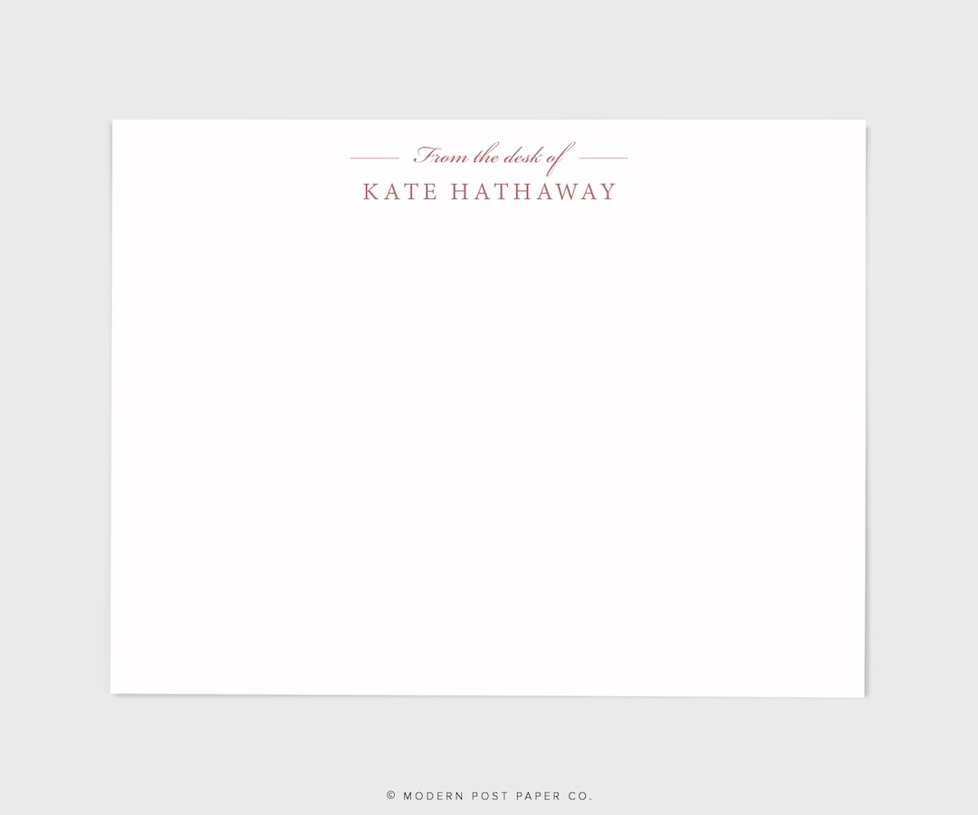 Personalized Stationery | From the Desk of | Business Note Cards ...
