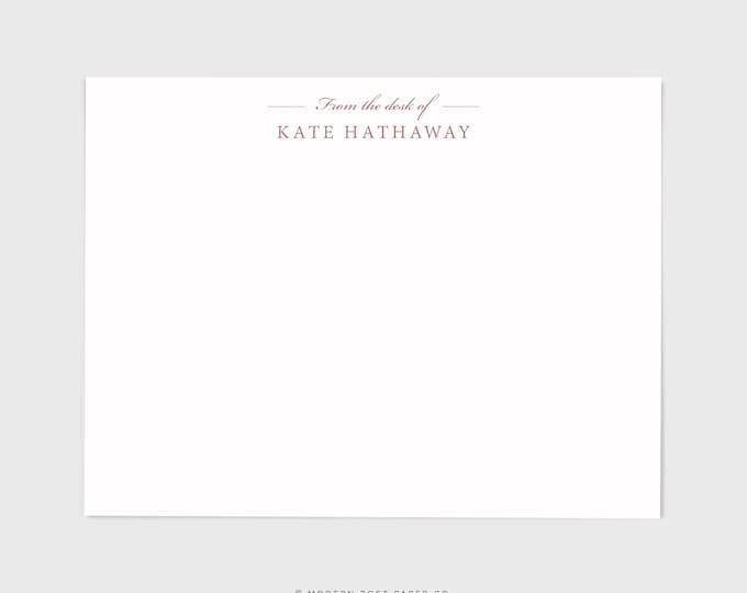 Personalized Stationery | From the Desk of | Business Note Cards ...