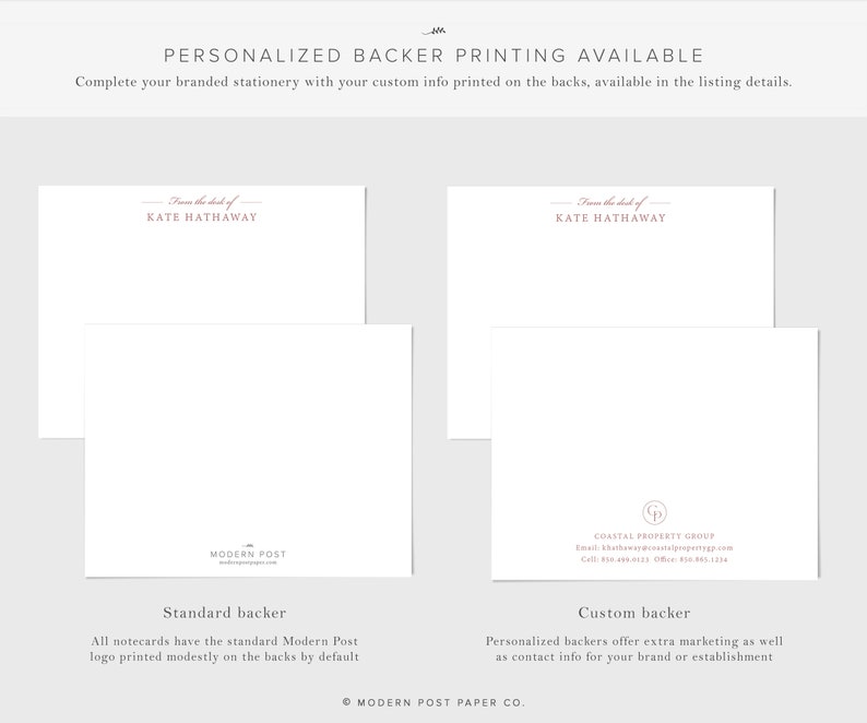 Personalized Stationery | From the Desk of | Business Note Cards ...