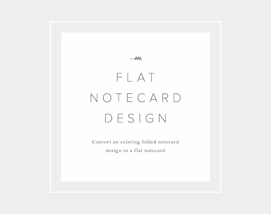 FLAT Note Card Design - Etsy