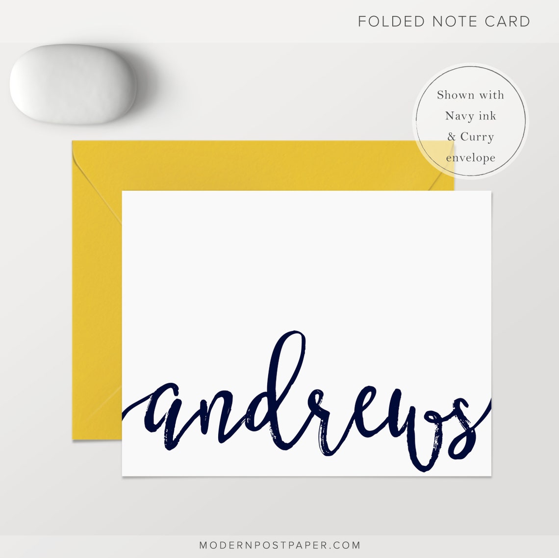 Personalized Thank You Notecards MARKER SCRIPT Folded Note - Etsy