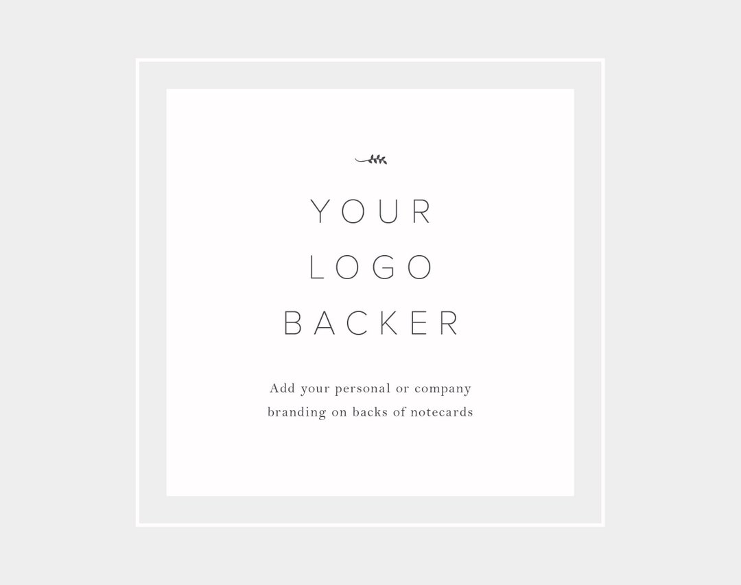 Logo Backer Printing | Add Your Own Logo - Etsy