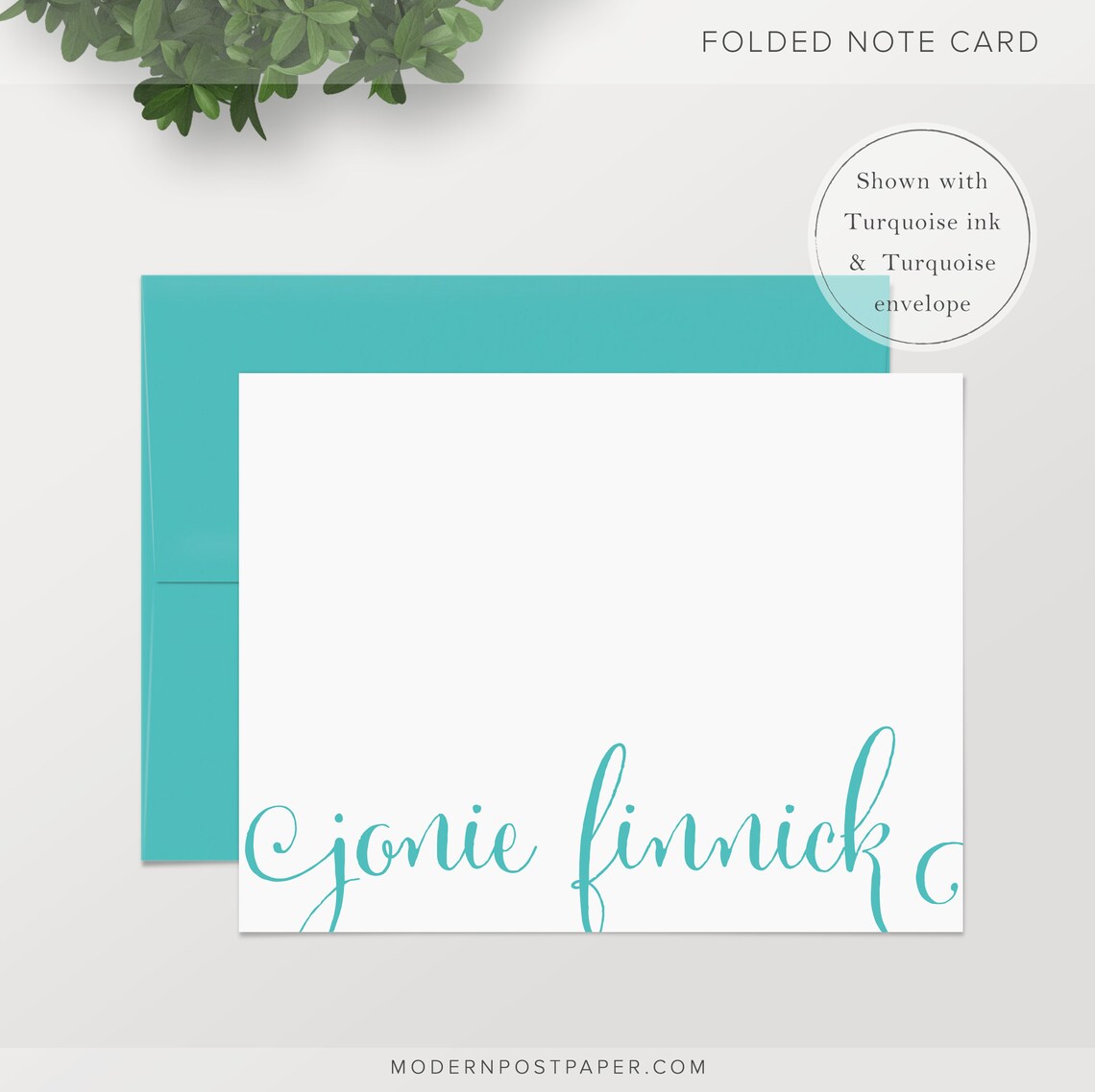 Personalized Thank You Notecards • Whimsy Script • Folded Note Cards With Envelopes ...